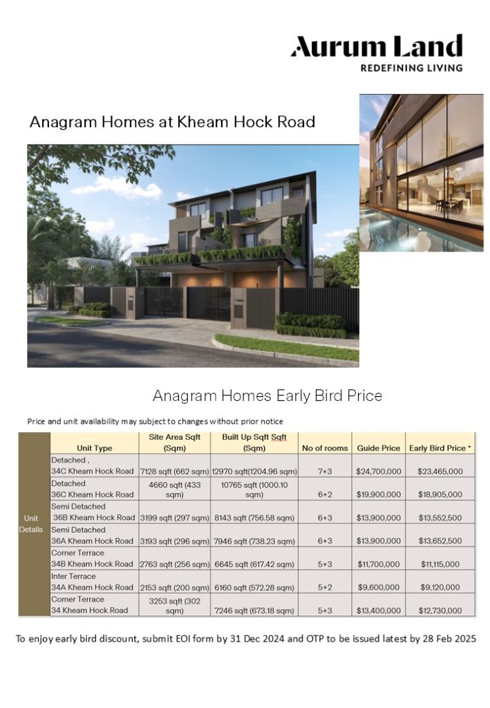 Anagram Homes – Freehold Landed Properties at Kheam Hock Road